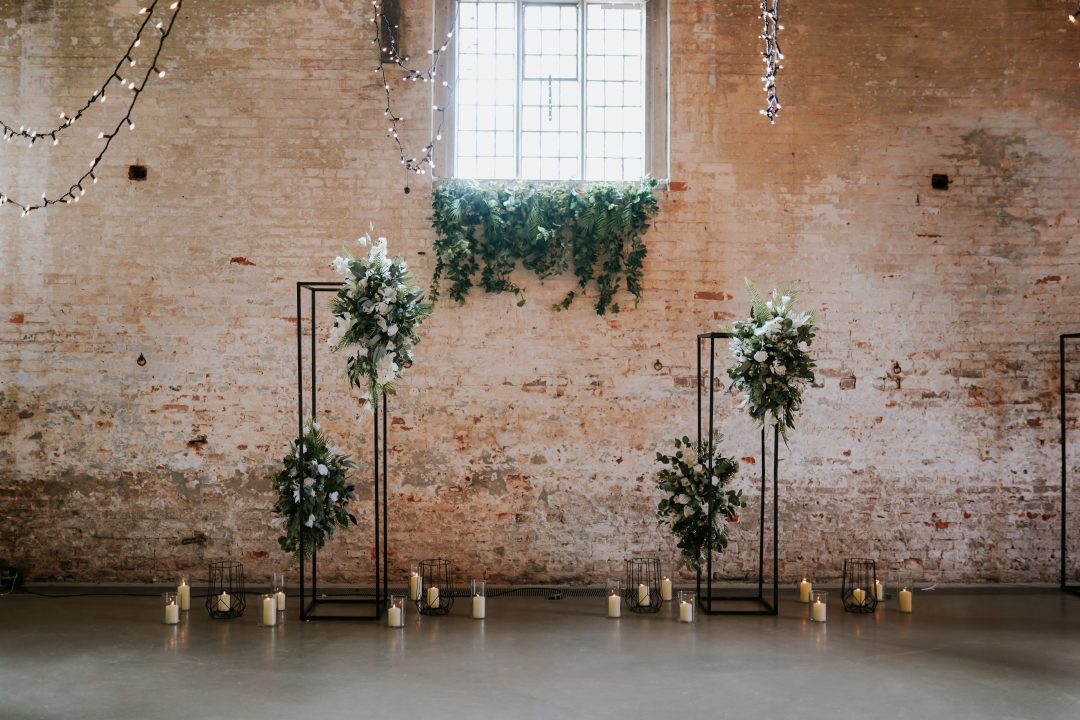 Modern Cube Pillars Backdrop - Inspired Hire